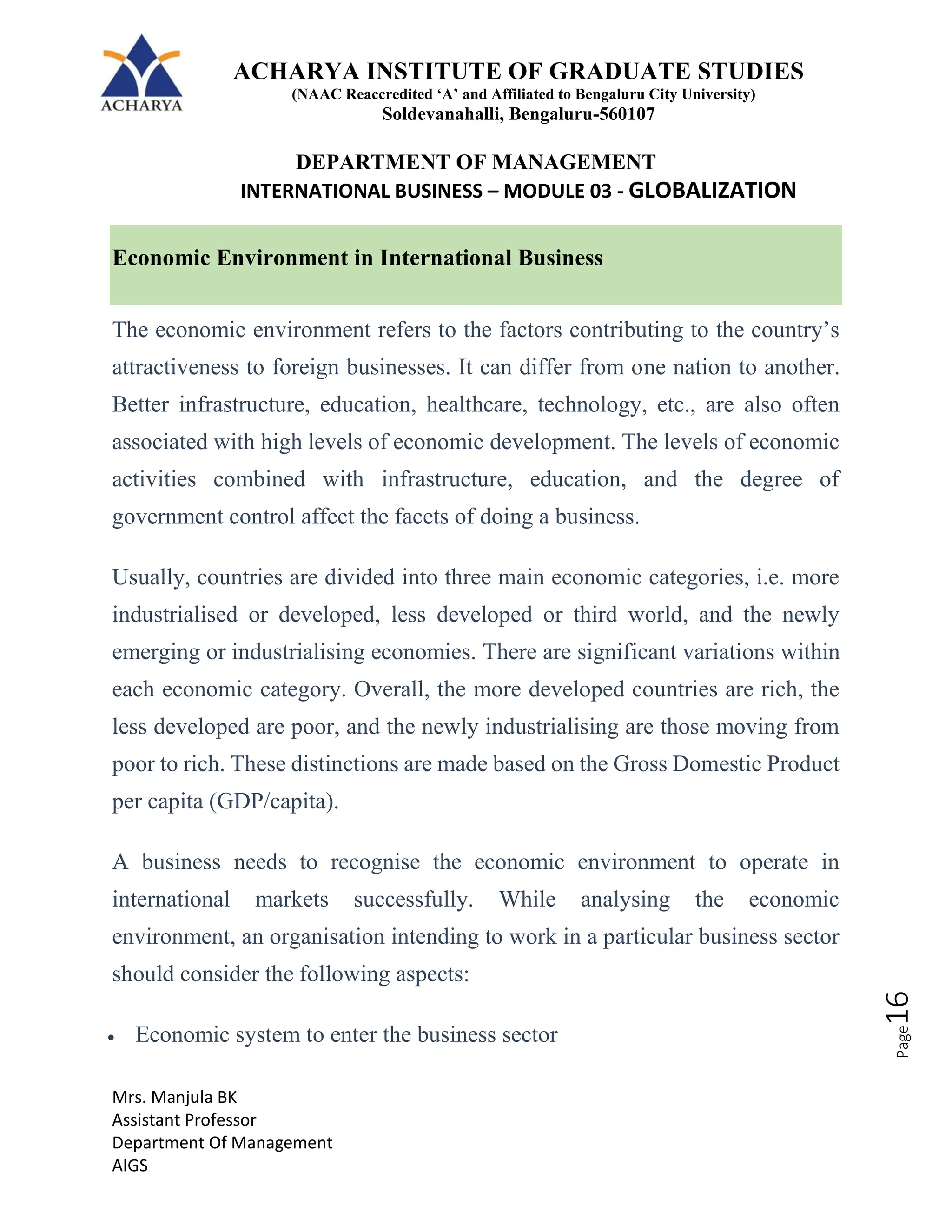 INTERNATIONAL BUSINESS NOTES FOR BBA AND BCOM STUDENTS ALL 5 IB MODULES ...