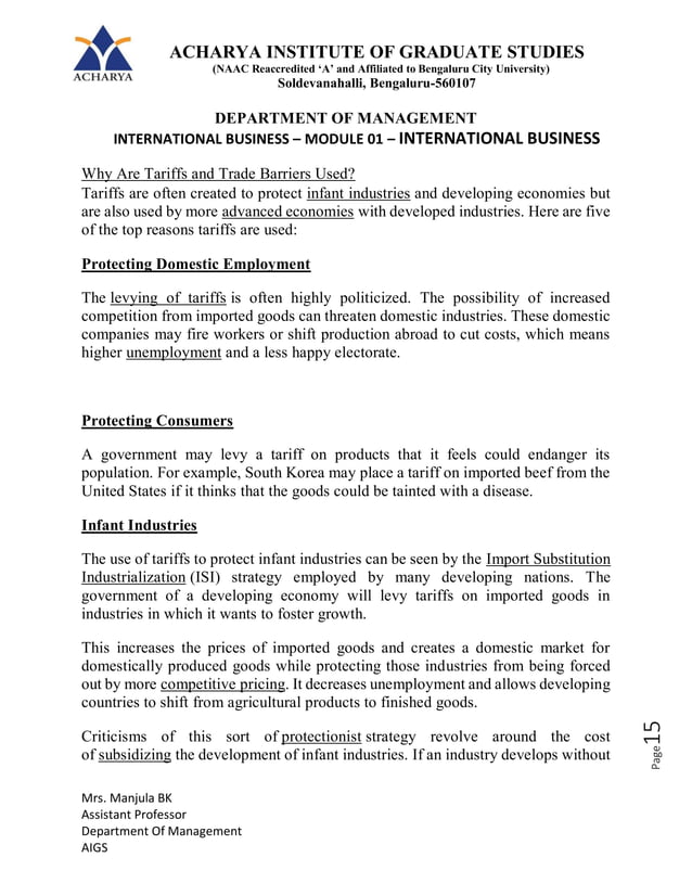INTERNATIONAL BUSINESS NOTES FOR BBA AND BCOM STUDENTS ALL 5 IB MODULES ...