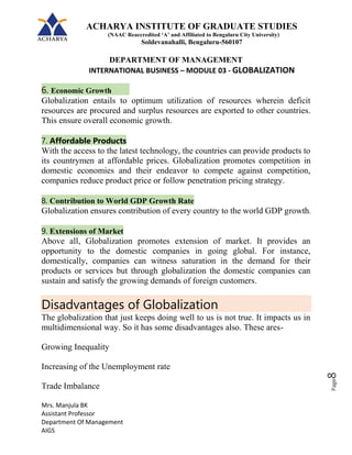 INTERNATIONAL BUSINESS NOTES FOR BBA AND BCOM STUDENTS ALL 5 IB MODULES ...