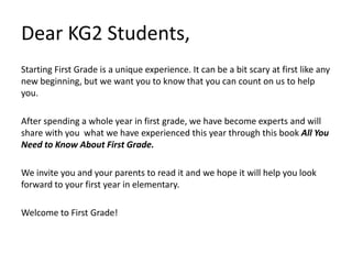 All about Grade 1 | PPTX | Secondary Education | Education