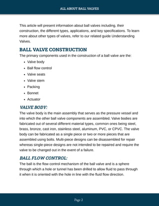 All About Ball Valve.pdf | Auto Parts | Automotive
