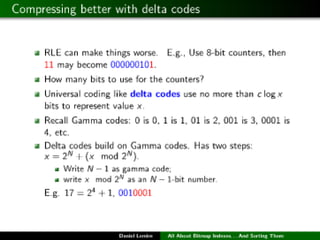 All About Bitmap Indexes... And Sorting Them | PPT