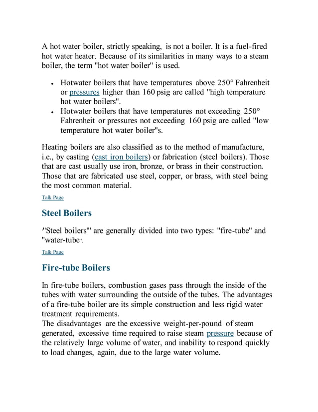 All about boilers: Complete Basics, Classification of boilers,types | DOCX | Home Appliances ...