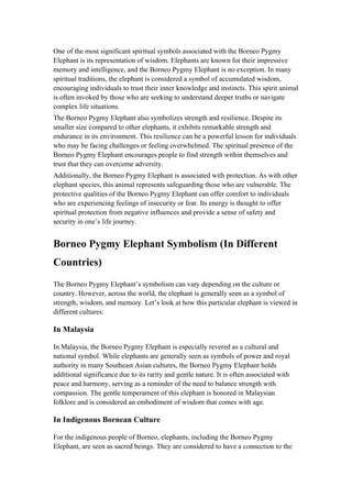 All about Borneo Pygmy Elephant Meaning and Symbolism.docx