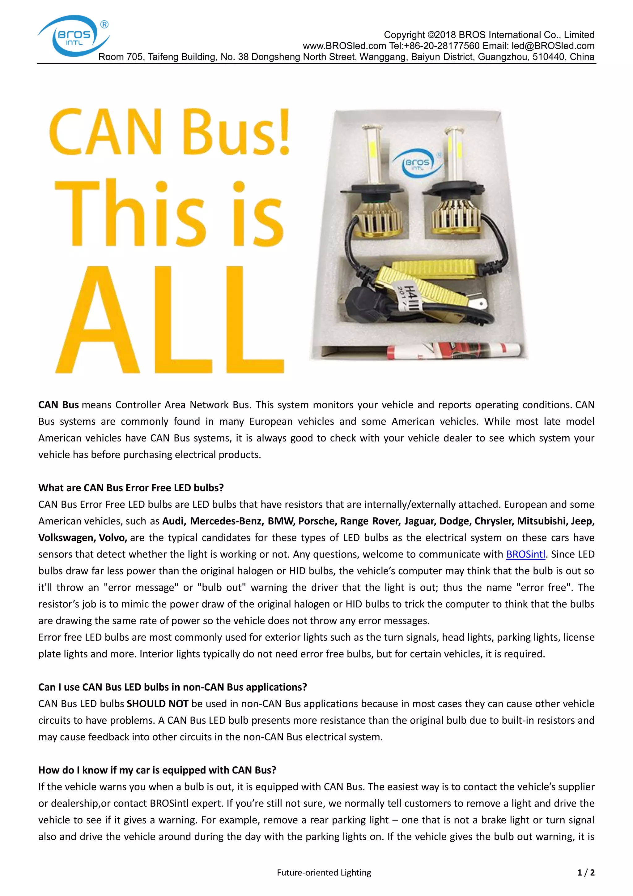 All about CAN bus for LED Automotive Lighting | PDF | Auto Parts ...