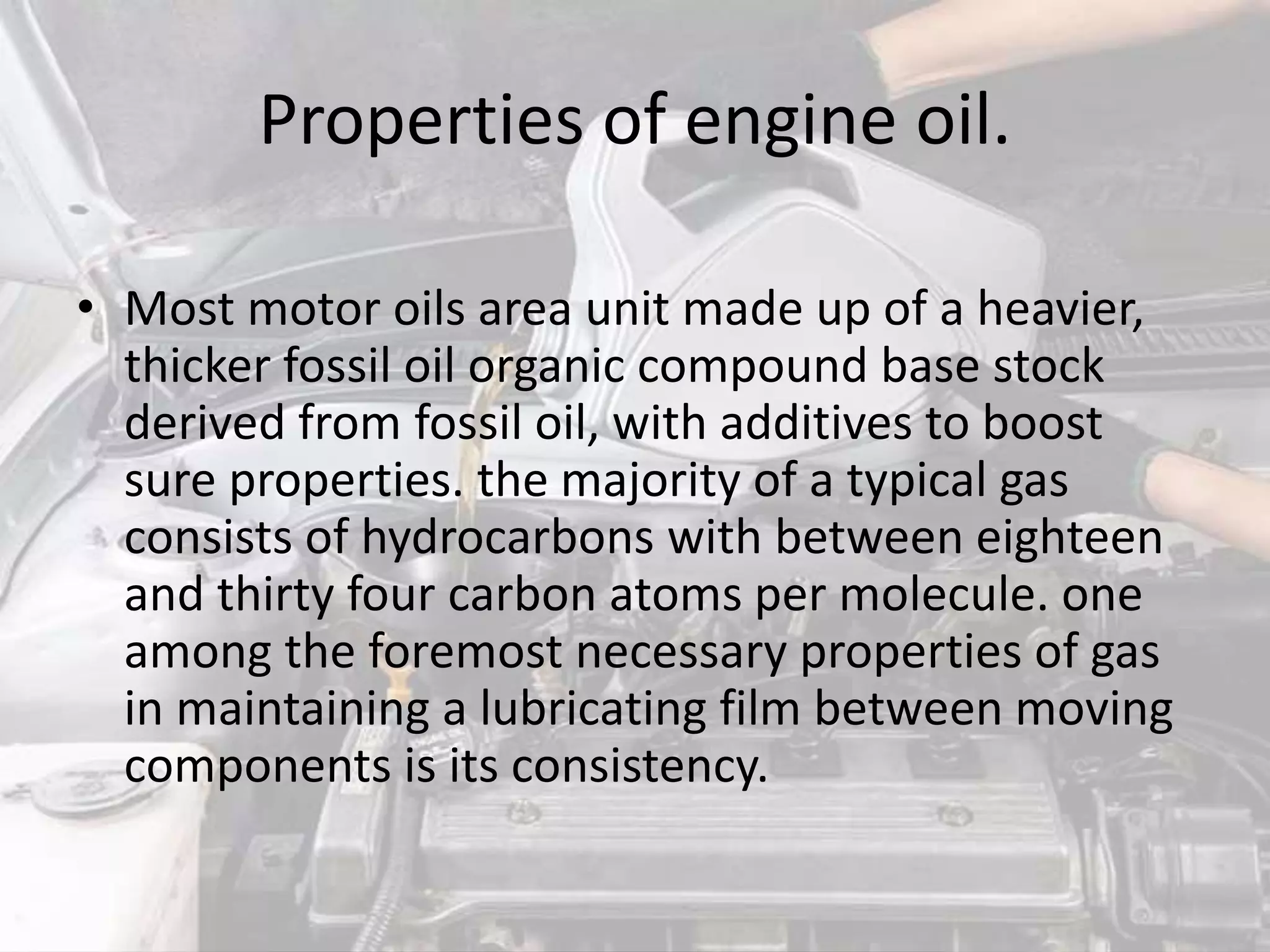 All about car engine oil | PPTX
