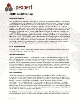 All About CCIE Certification | PDF