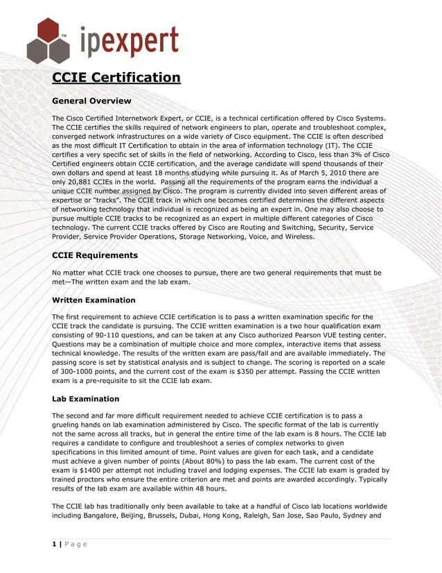 All About CCIE Certification | PDF