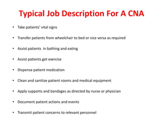 All About Certified Nursing Assistant | PPT