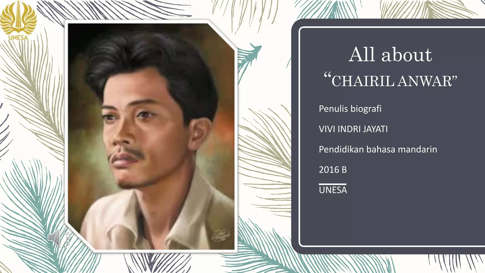 All about chairil anwar | PPTX