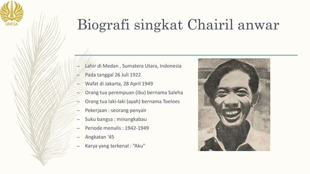All about chairil anwar | PPTX