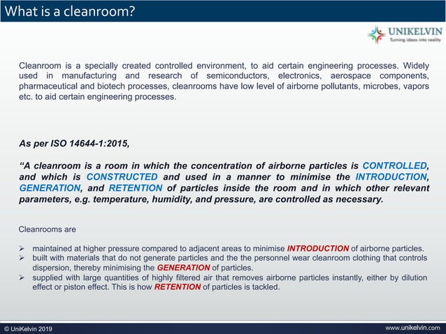 Introduction to cleanrooms | PDF