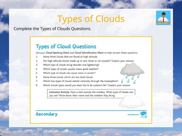 All About Clouds Presentation lesson for Grade 5 | PPT