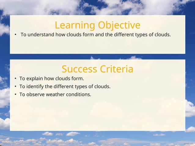 All About Clouds Presentation lesson for Grade 5 | PPT