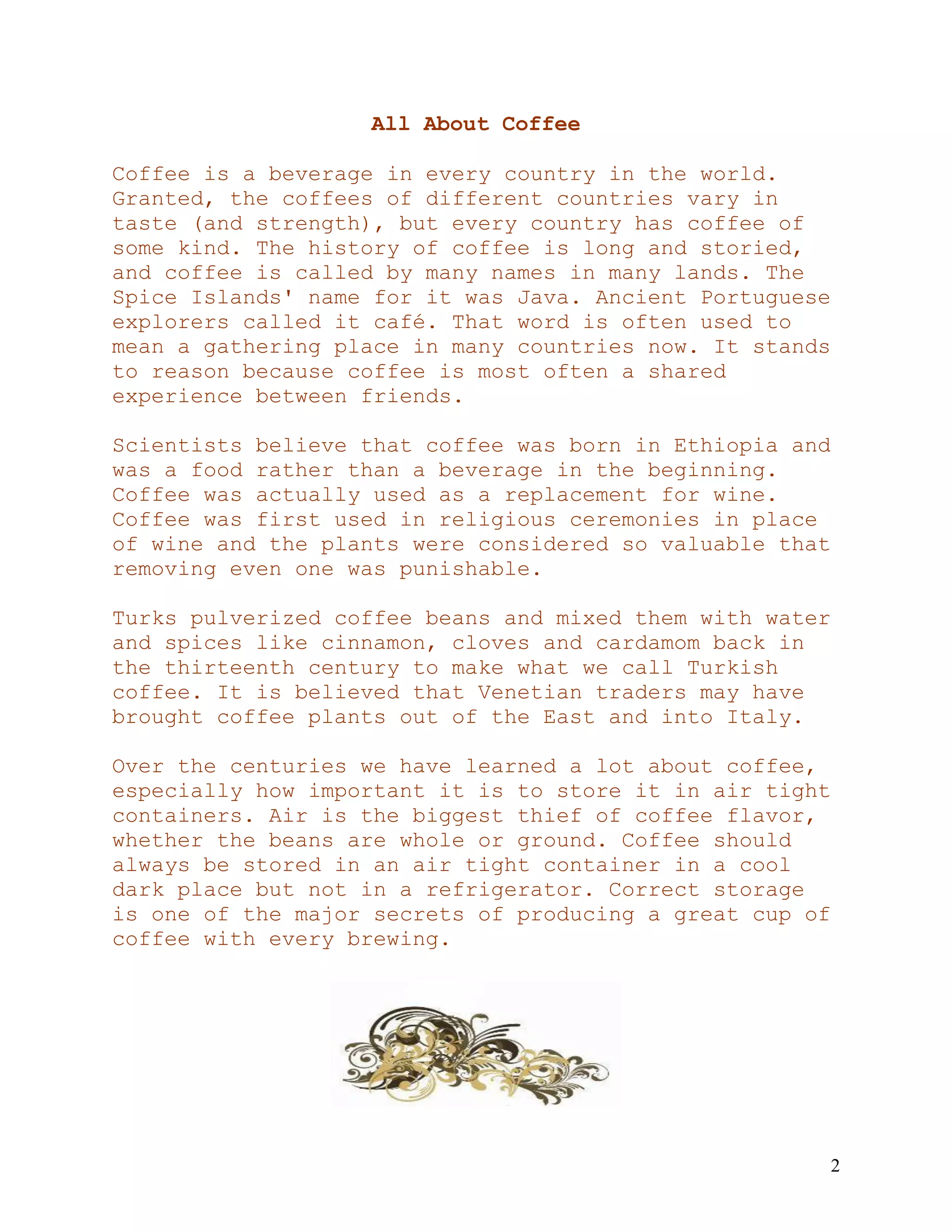 ALL ABOUT COFFEE | PDF