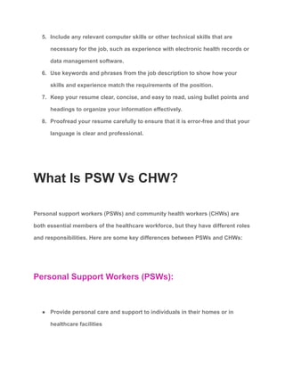 All About Community Health Workers (CHW) Job | PDF
