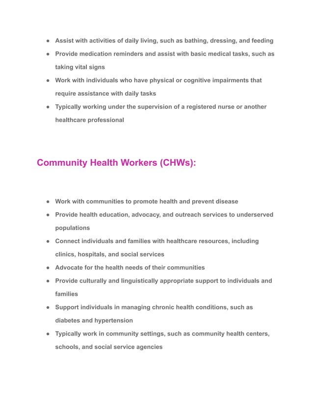 All About Community Health Workers (CHW) Job | PDF