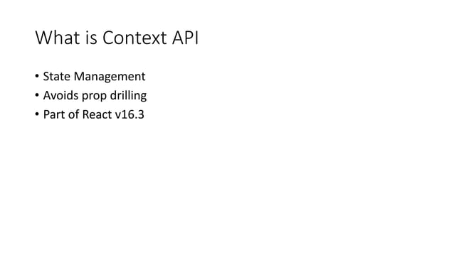 All about Context API | PPT