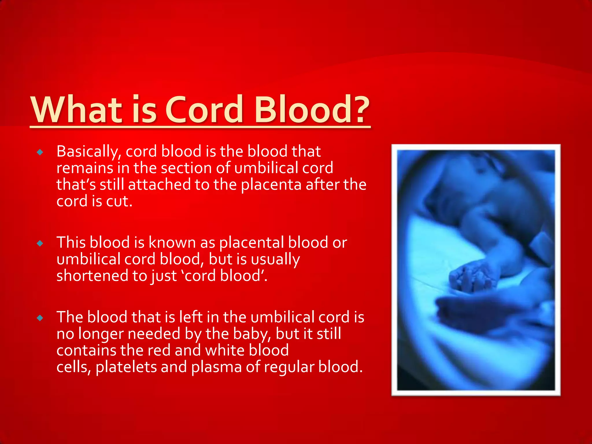 All about cord blood banking | PPTX