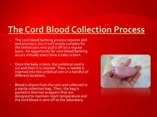 All about cord blood banking | PPTX