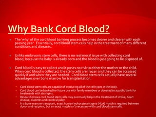 All about cord blood banking | PPTX