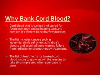 All about cord blood banking | PPTX