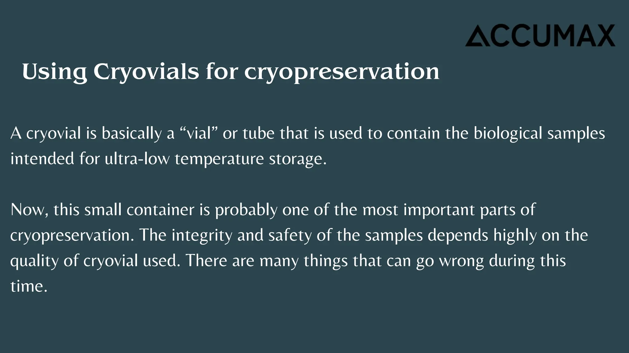 All about Cryopreservation Applications, Cryovials, Avoiding ...