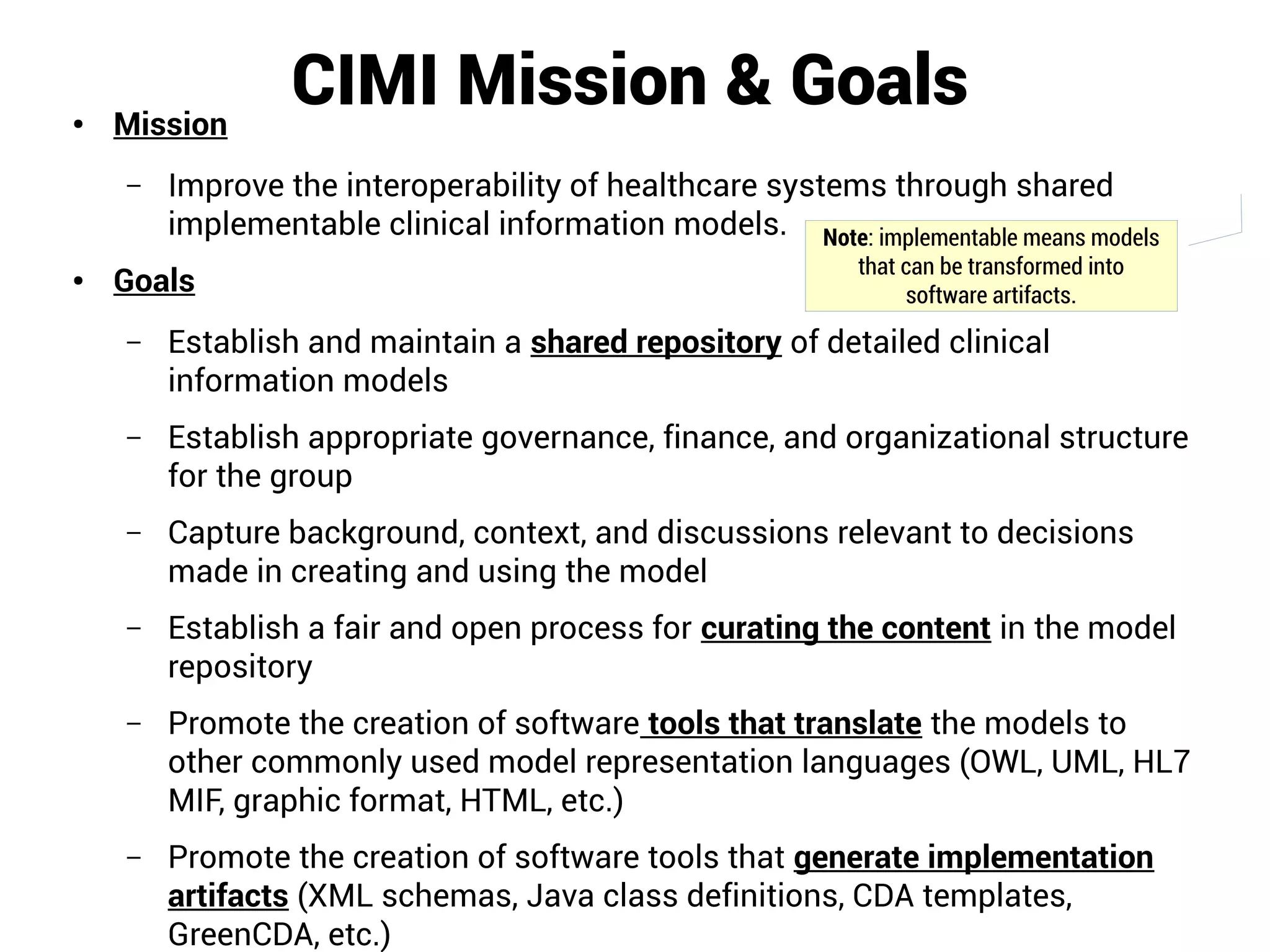 UMCG All about data 2014 World of Clinical Information Models CIMI | PPT