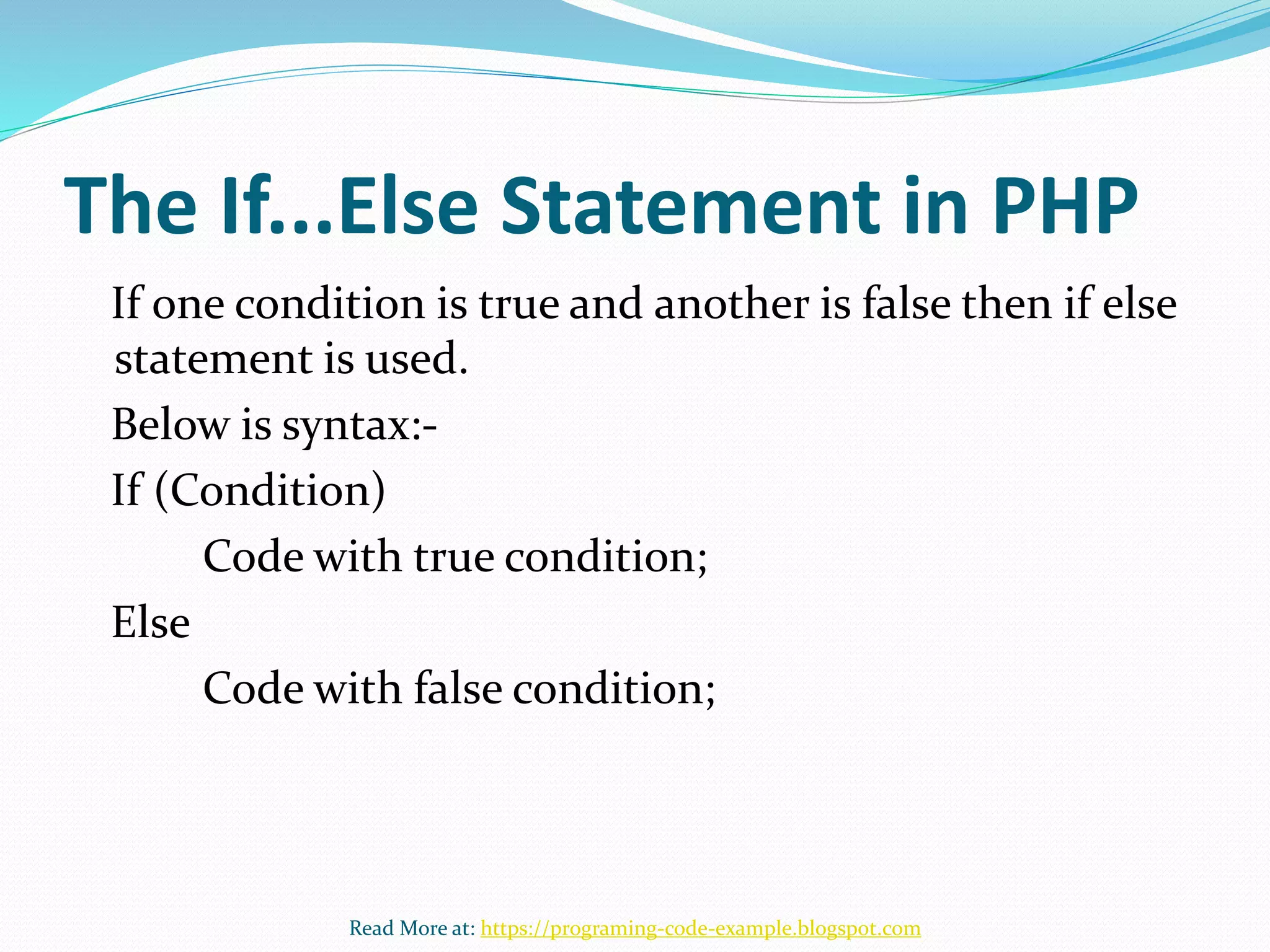 All about decision making statements in php | PPT