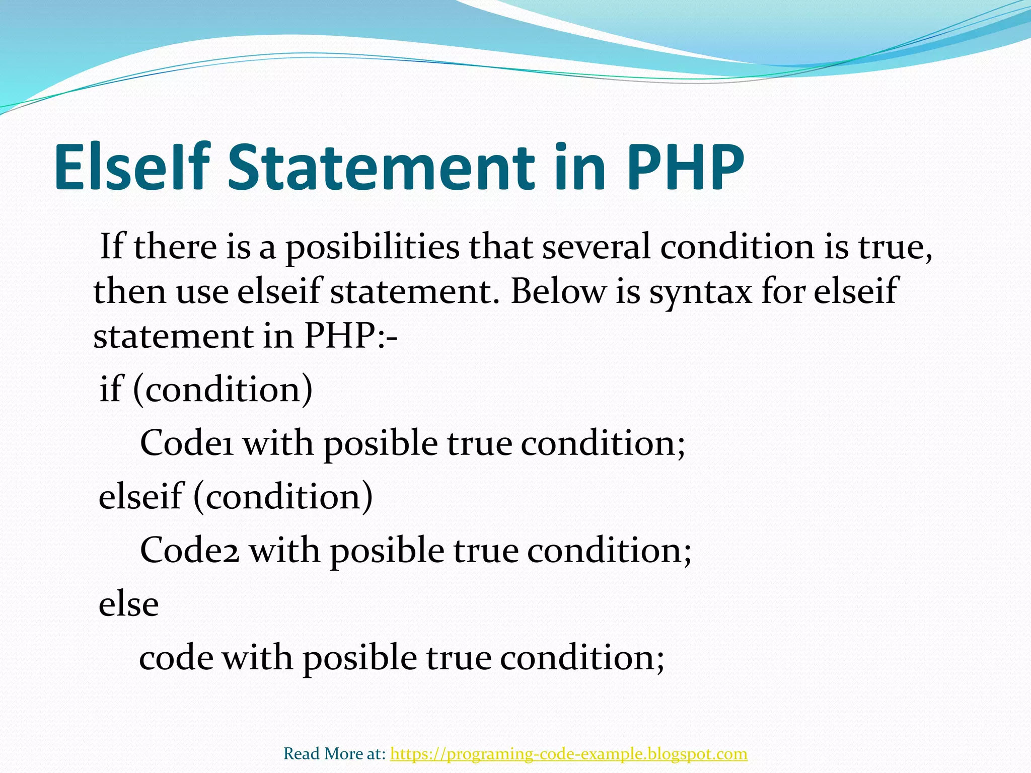All about decision making statements in php | PPT