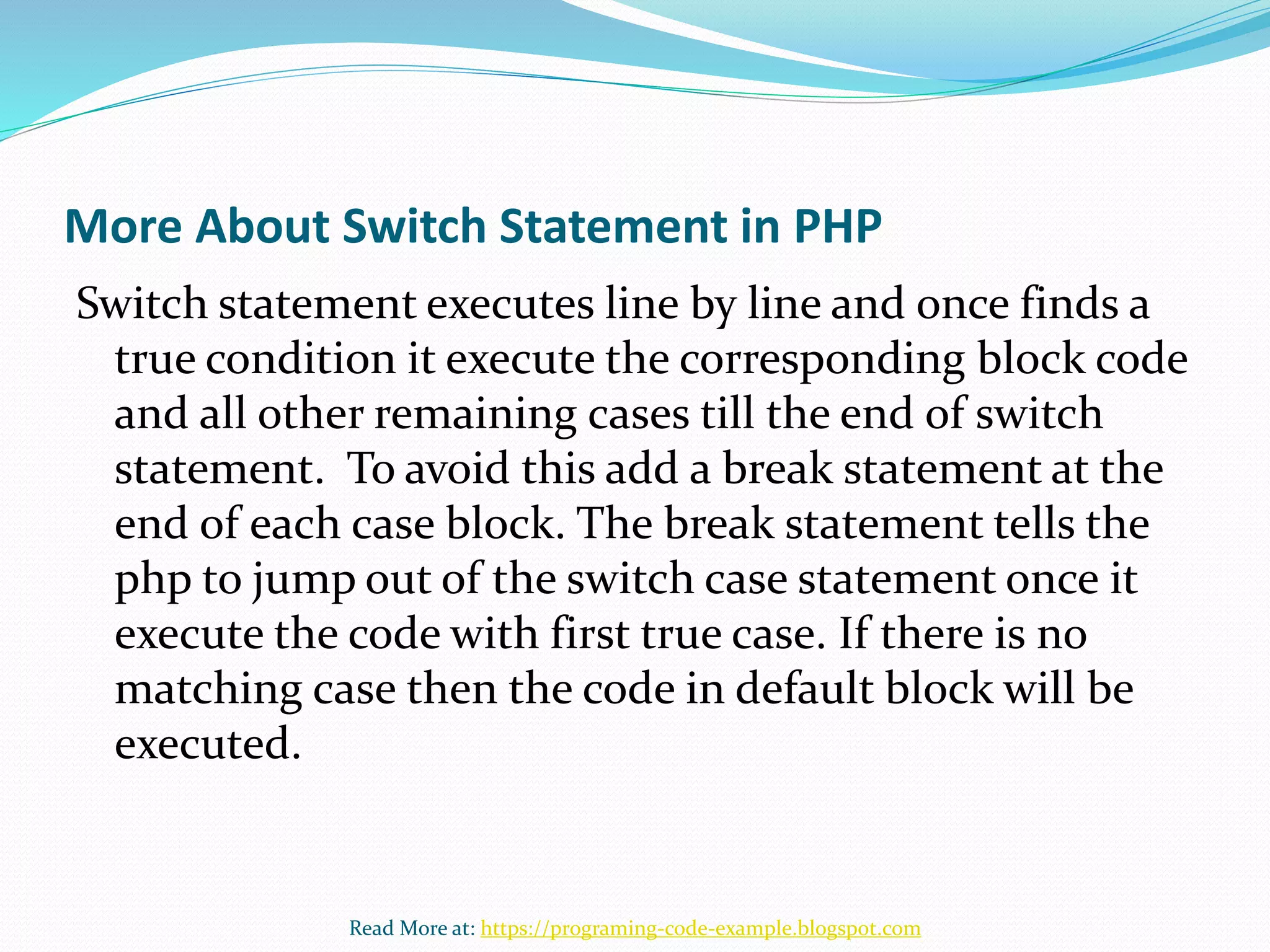 All about decision making statements in php | PPT