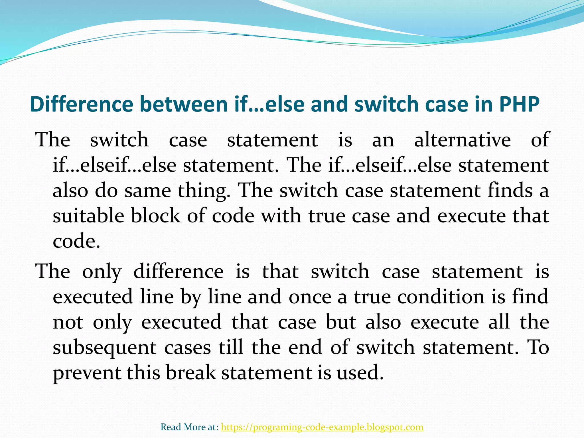 All about decision making statements in php | PPT