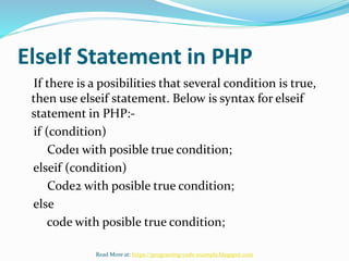All about decision making statements in php | PPT