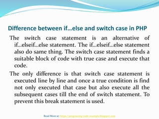 All about decision making statements in php | PPT