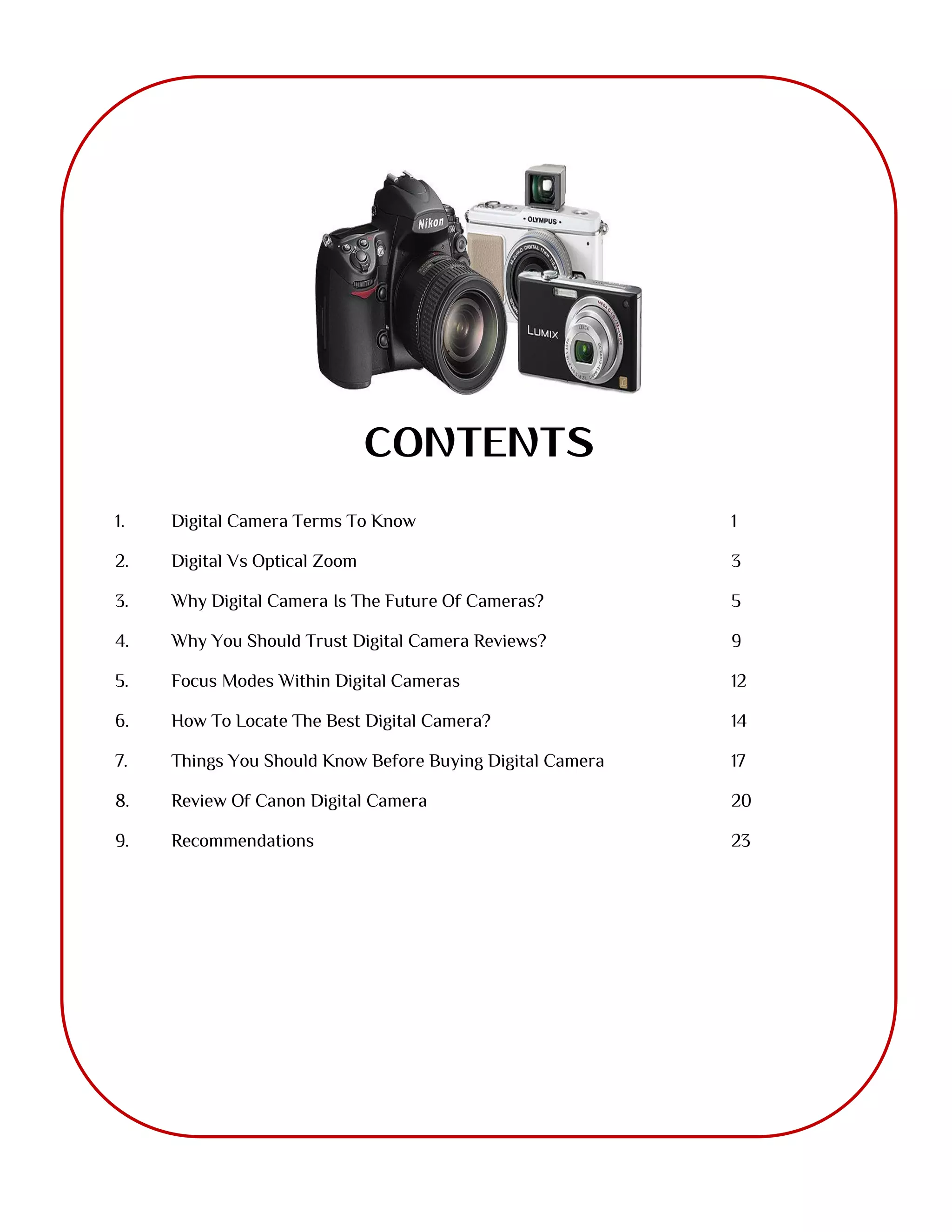 All About Digital Cameras Report And Catalogue | PDF