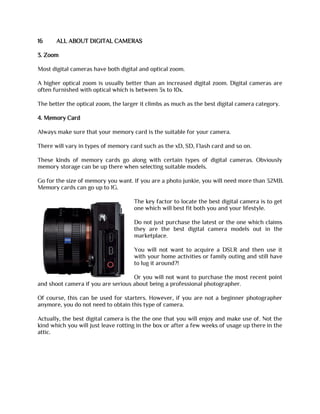 All About Digital Cameras Report And Catalogue | PDF