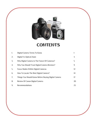 All About Digital Cameras Report And Catalogue | PDF