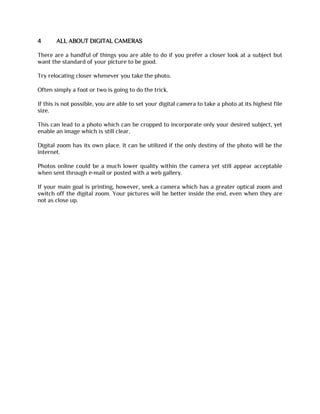 All About Digital Cameras Report And Catalogue | PDF