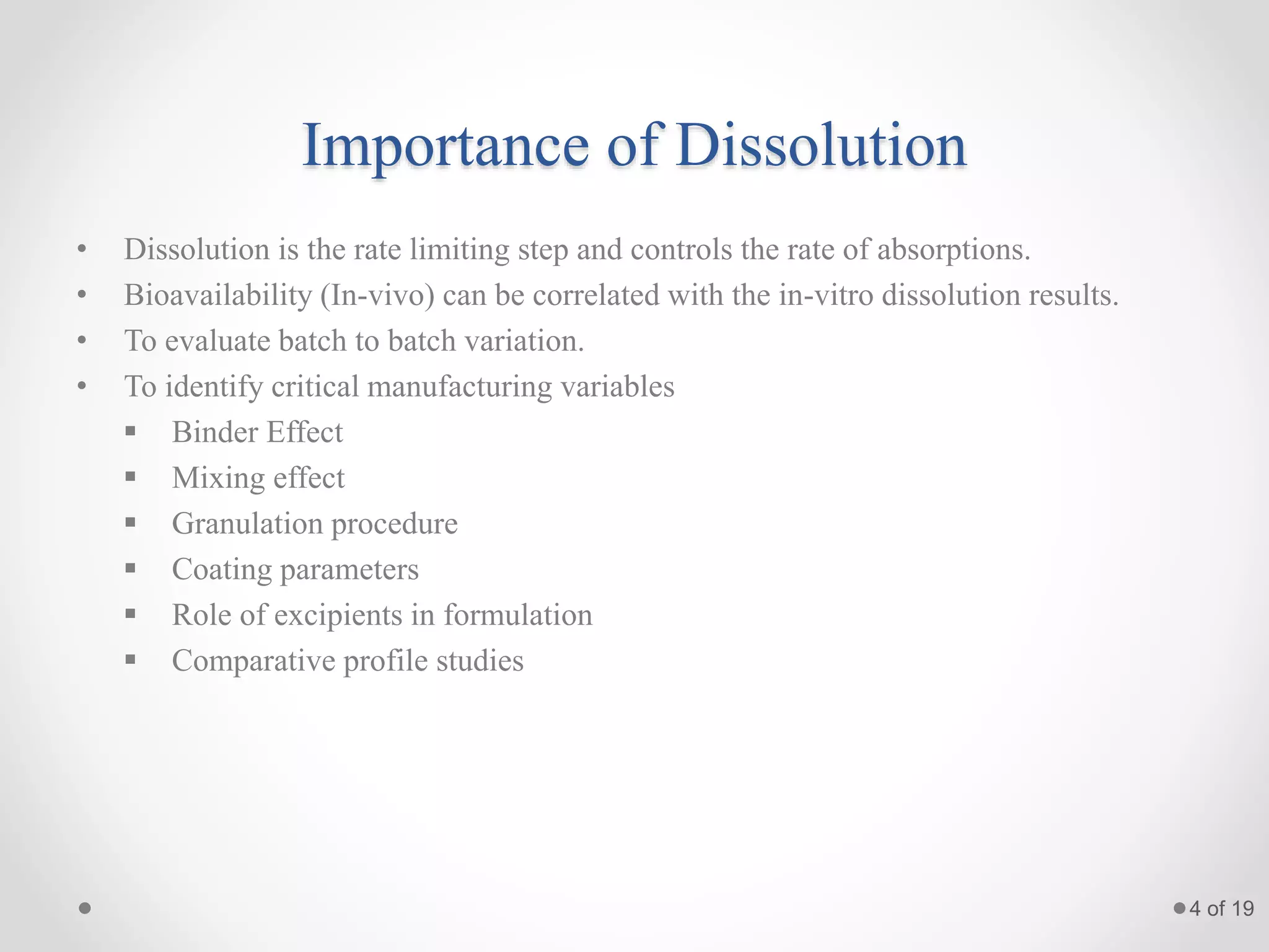 Dissolution Technique in pharmaceutical industry | PPTX