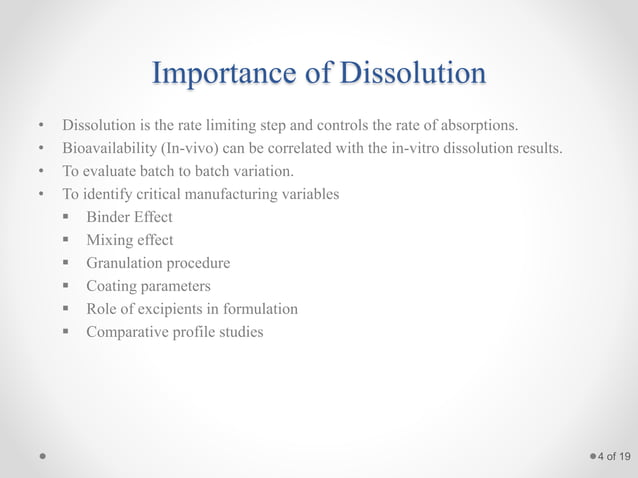 Dissolution Technique in pharmaceutical industry | PPTX
