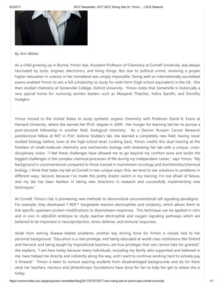 ALL ABOUT DR YIMON AYE-Field of Biochemistry, Molecular and Cell ...