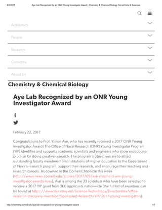 ALL ABOUT DR YIMON AYE-Field of Biochemistry, Molecular and Cell ...
