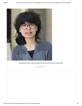 ALL ABOUT DR YIMON AYE-Field of Biochemistry, Molecular and Cell ...