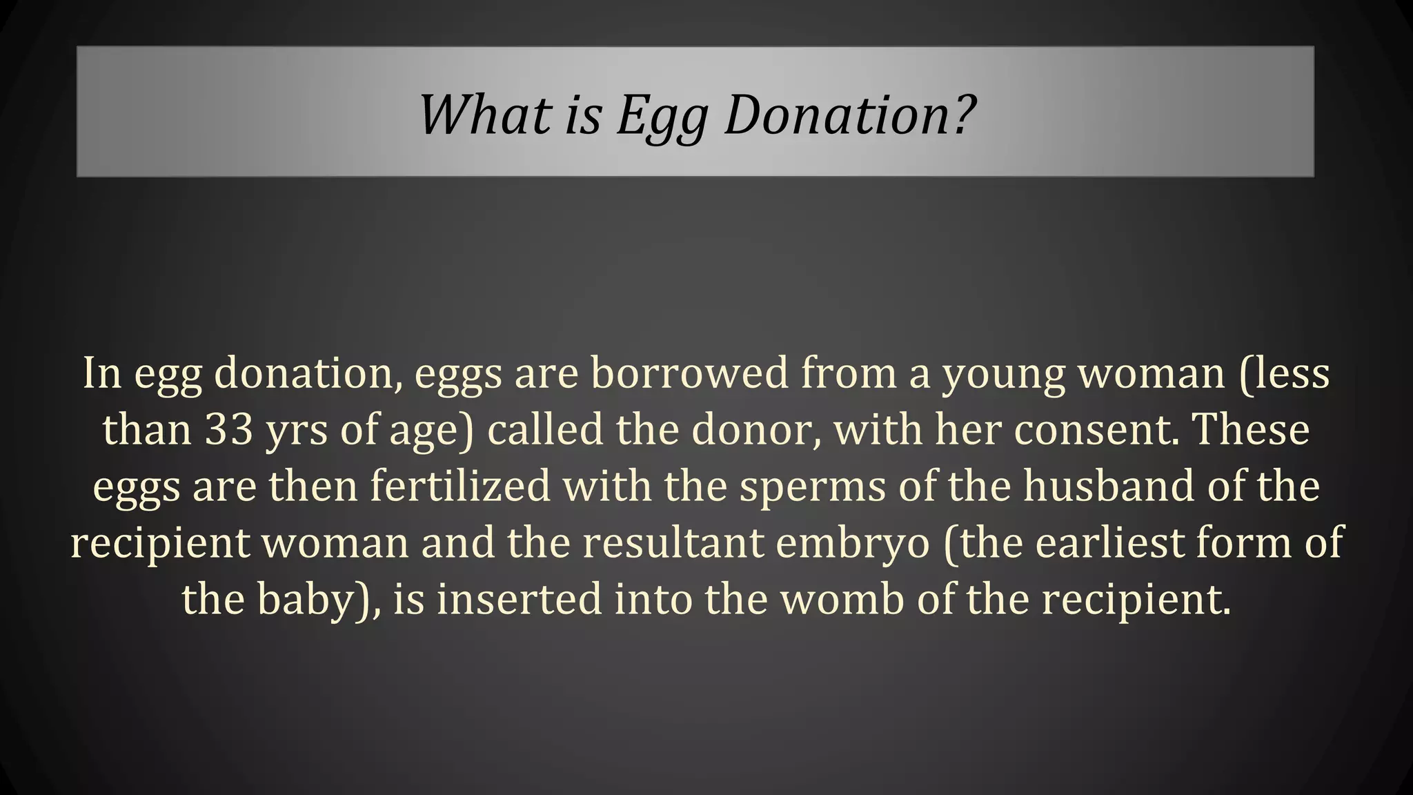 All about egg donation | PPTX