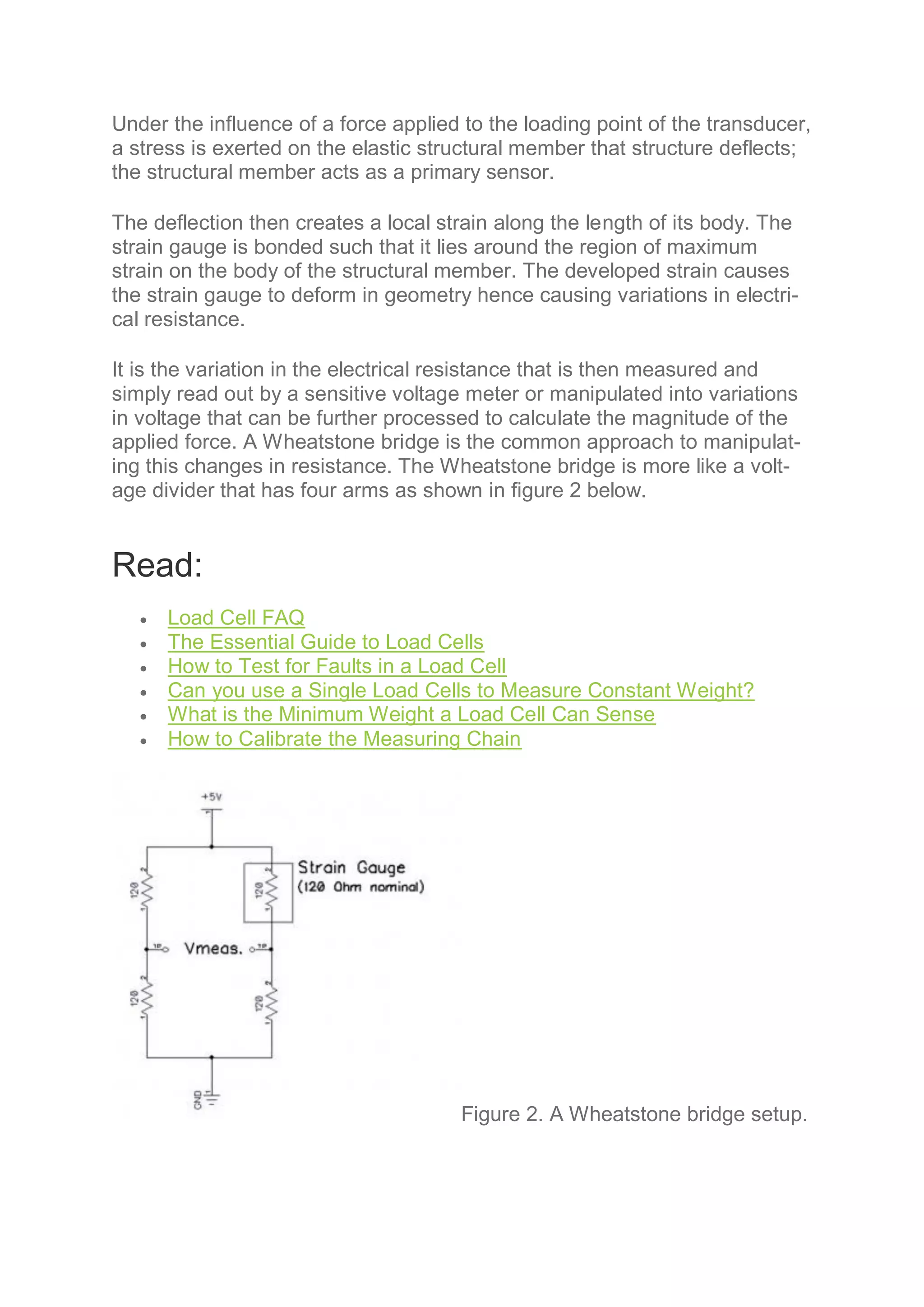 All About Electrical Connections of Force Transducers | PDF