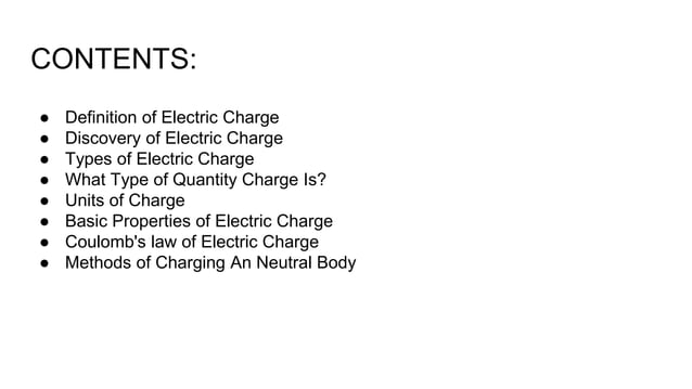 WHAT IS ELECTRIC CHARGE? | PPTX | Physics | Science