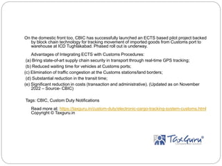 All about Electronic Cargo Tracking System of Customs.pptx