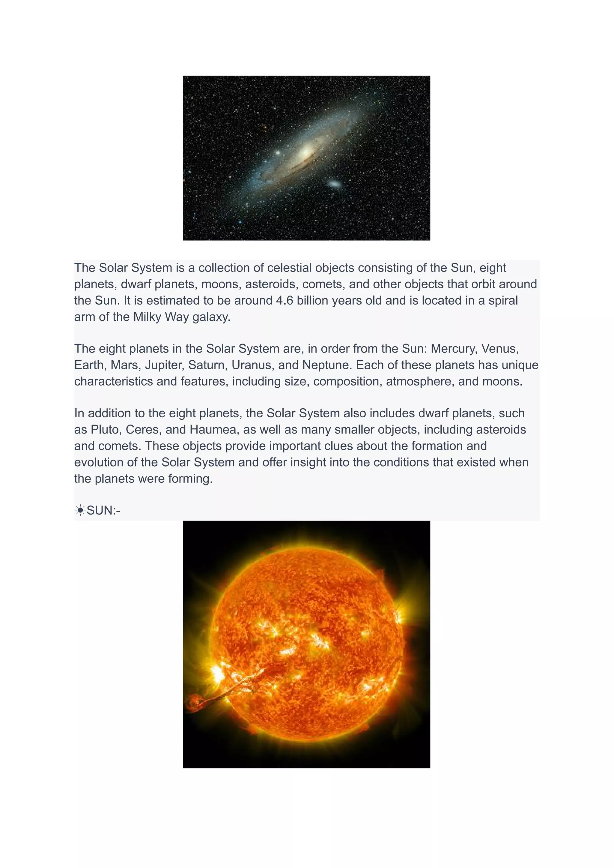 All Aboute milky gelaxy (solar system, sun to neptune).pdf | Geography | Science