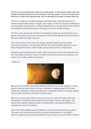 All Aboute milky gelaxy (solar system, sun to neptune).pdf | Geography | Science