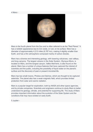 All Aboute milky gelaxy (solar system, sun to neptune).pdf | Geography | Science